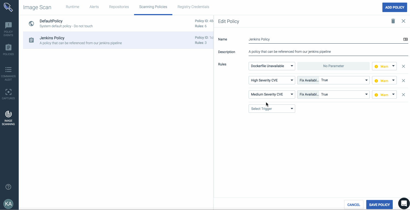 Docker Scanning, Jenkins CI/CD | Sysdig Secure Plugin Docker Scanning, Jenkins CI/CD | Sysdig Secure Plugin