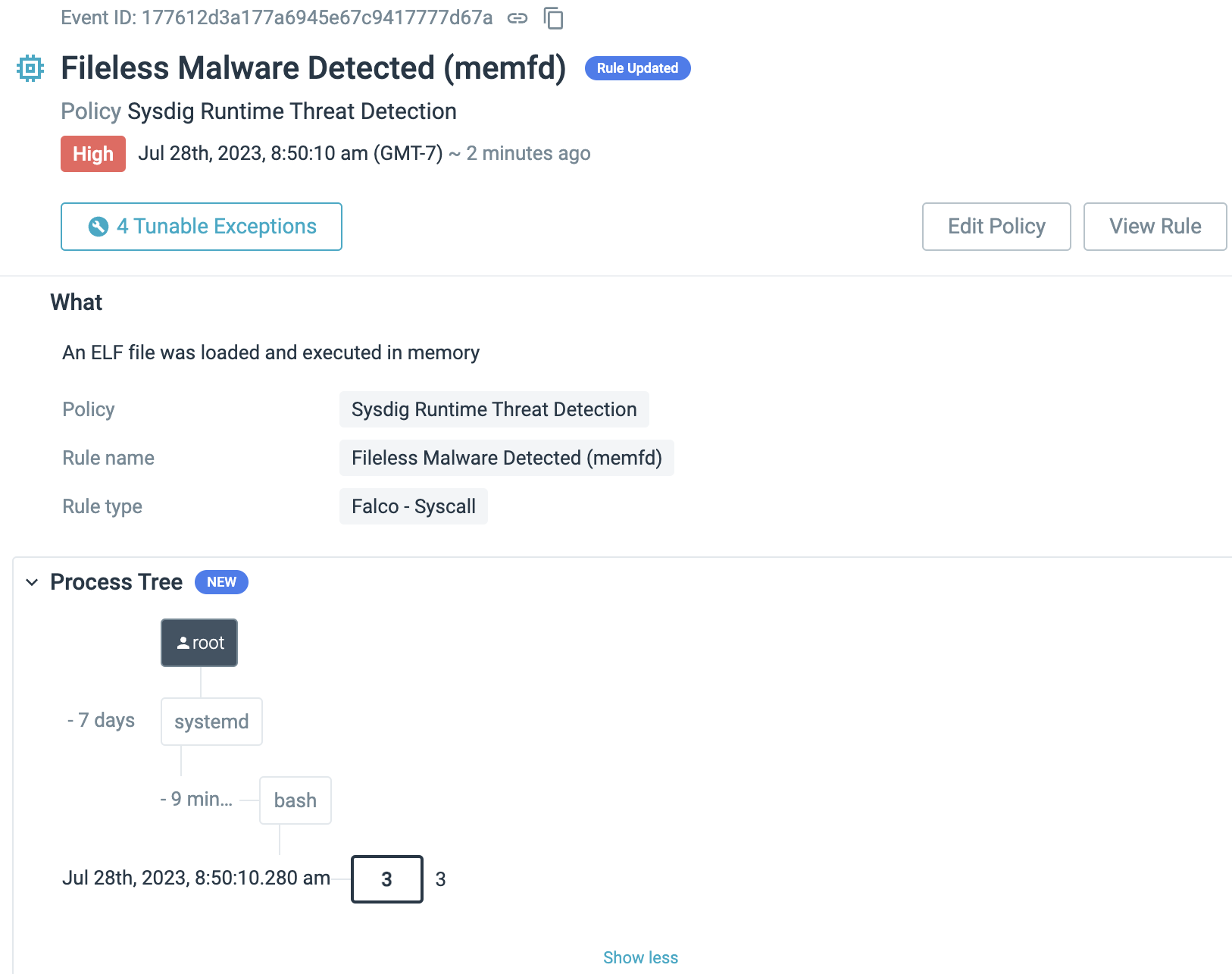 Fileless Malware Detection with Sysdig Secure | Sysdig Fileless Malware Detection with Sysdig Secure | Sysdig