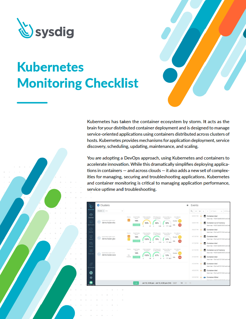 Cloud And Kubernetes Monitoring Checklist Sem Sysdig
