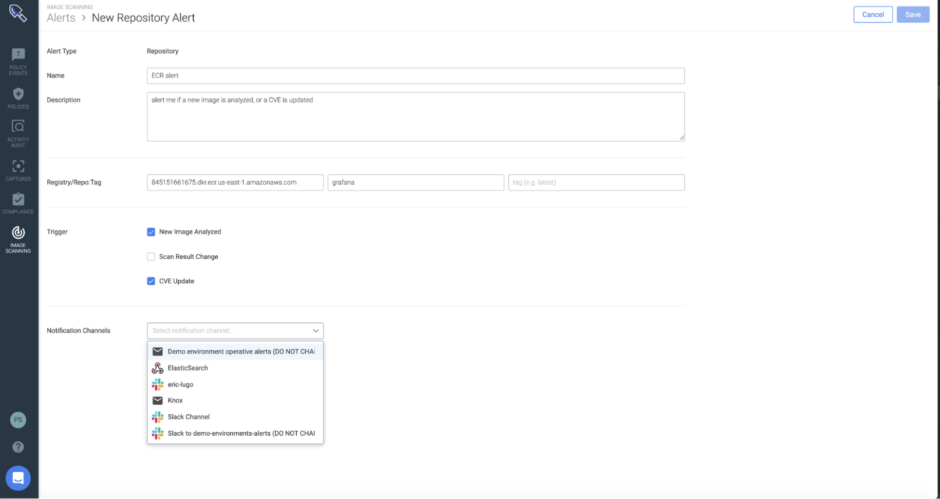 Aws Ecr Scanning With Sysdig Secure Sysdig